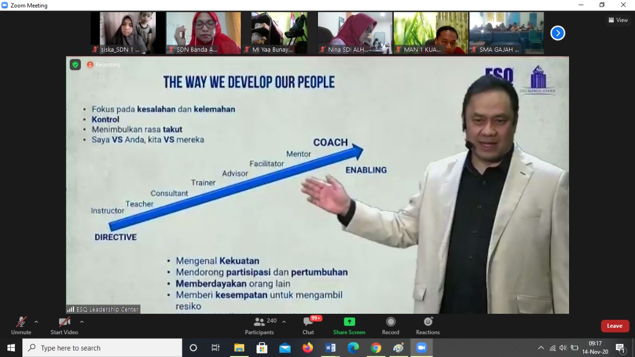 Training Mendidik Efektif dengan ESQ Coaching Dihadiri 2,689 Guru - ESQ ...