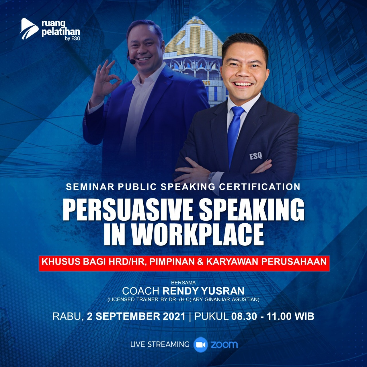 Seminar GRATIS Public Speaking Certification | Persuasive in Workplace