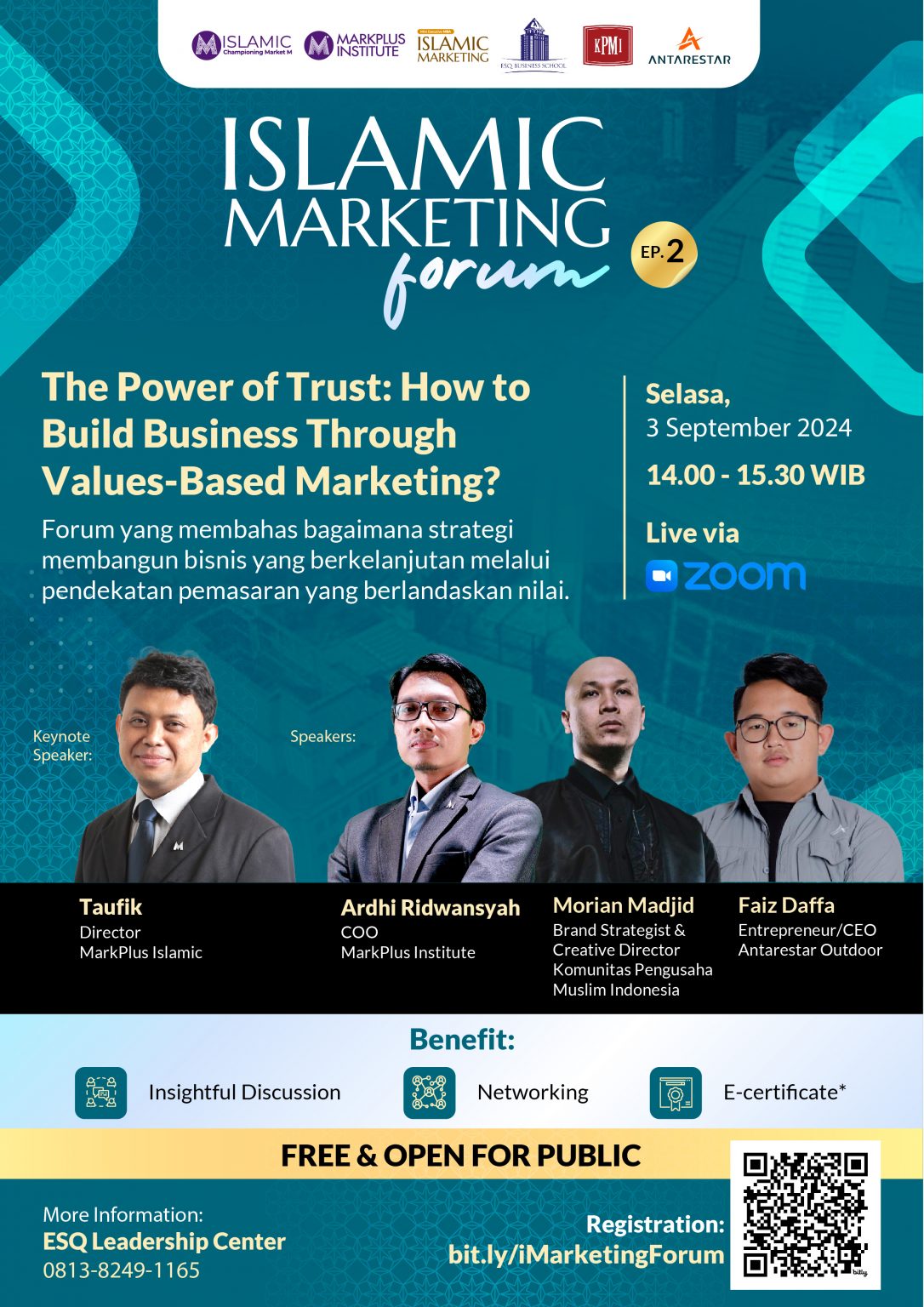 Free Webinar Islamic Marketing - ESQ Training